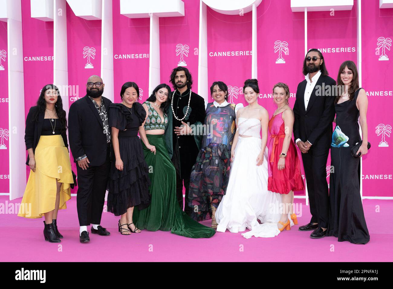 Cannes, France. 19th Apr, 2023. Neilesh Verma, Grace Tan, guest, guest ...