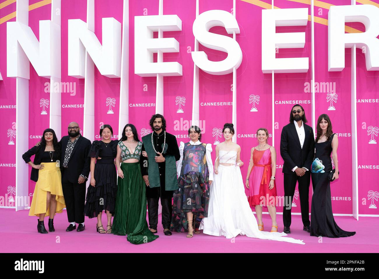 Cannes, France. 19th Apr, 2023. Neilesh Verma, Grace Tan, guest, guest ...