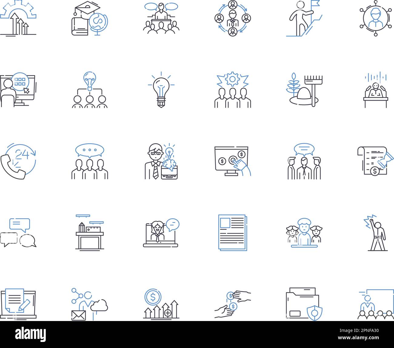 Career milests line icons collection. Promotion, Award, Certification ...