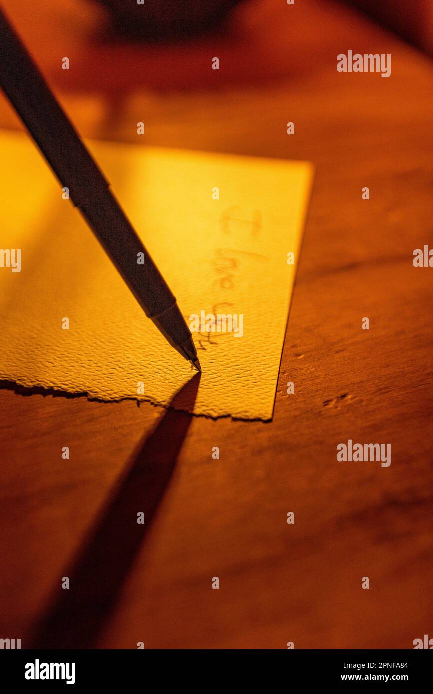 Close up handwriting hi-res stock photography and images - Alamy
