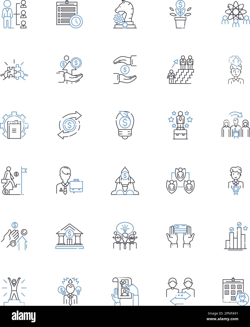 Employee engagement line icons collection. Motivation, Commitment ...