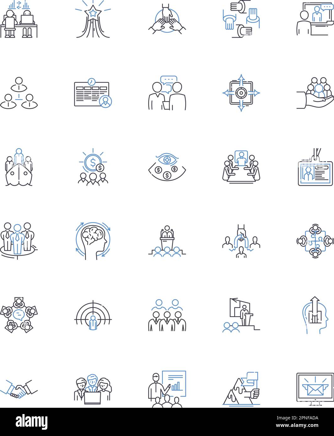 Joint venture line icons collection. Collaborate, Partnership, Alliance ...