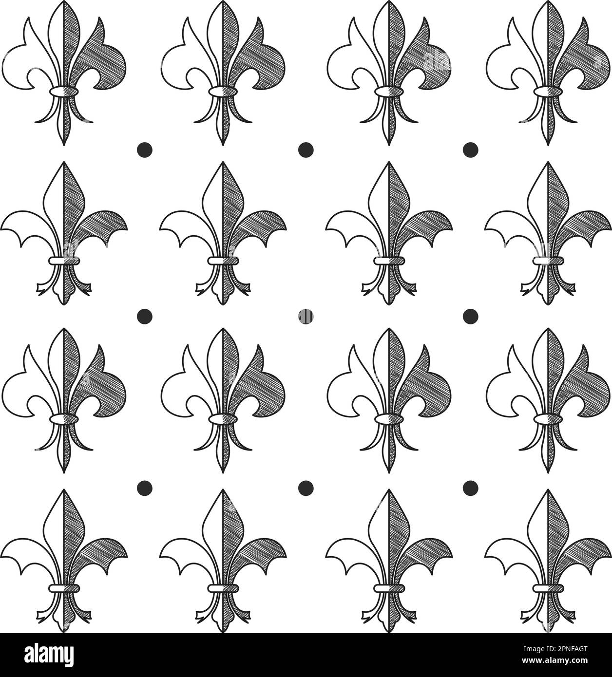 Seamless pattern background with lys flower symbols Vector Stock Vector ...