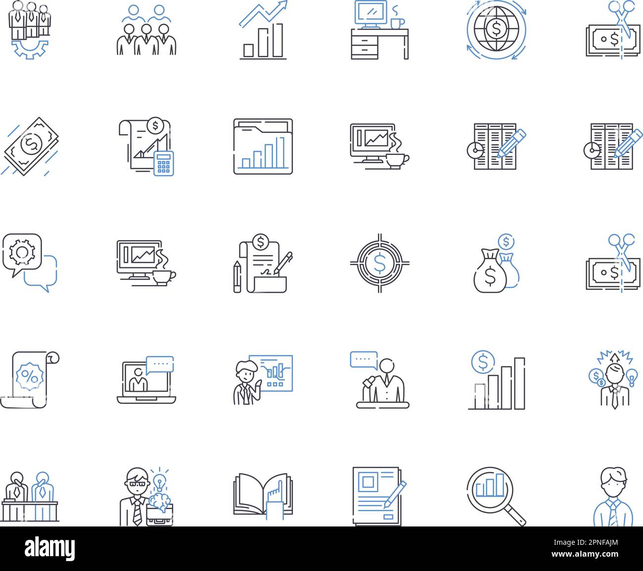 Verification Line Icons Collection Identification Authentication