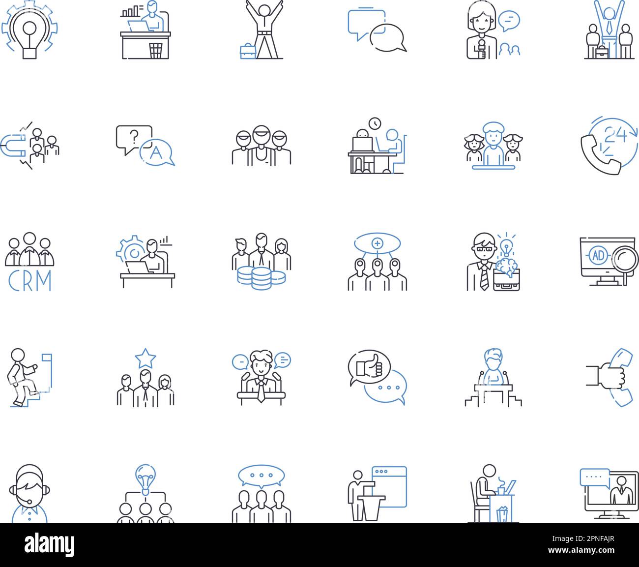 Job vocation line icons collection. Calling, Profession, Expertise ...