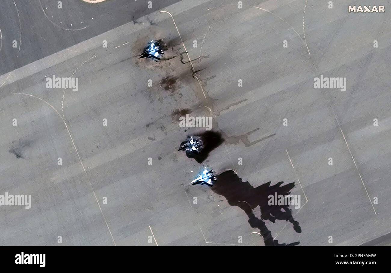 Khartoum, Sudan. 18th Apr, 2015. Satellite image released by Maxar ...