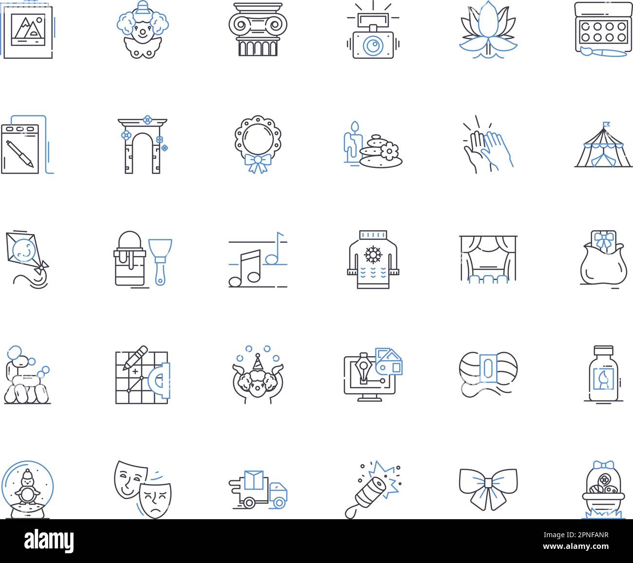 Daring passions line icons collection. Adventure, Courage, Risk ...