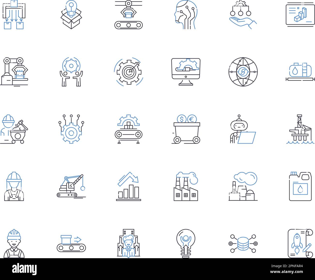 Commercial line icons collection. Business, Advertising, Economy ...