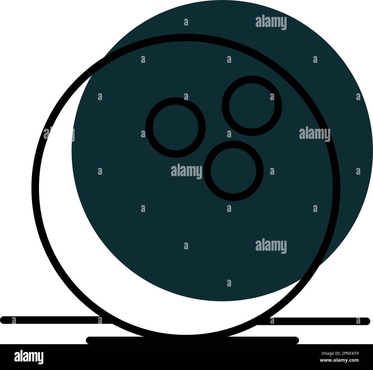 Isolated colored bowling ball sport icon Vector Stock Vector Image ...