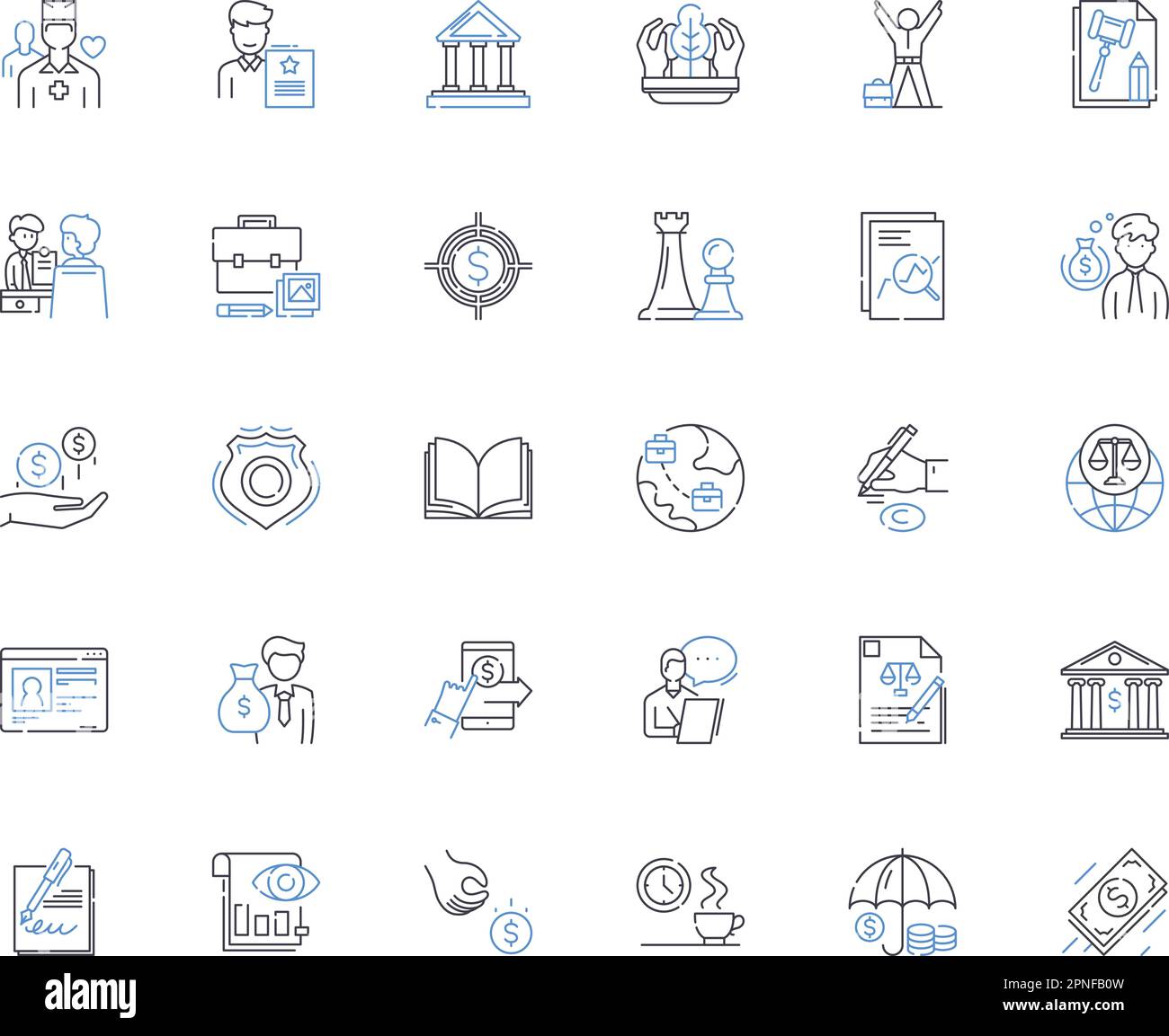 Basic rights line icons collection. Equality, Freedom, Justice, Liberty ...