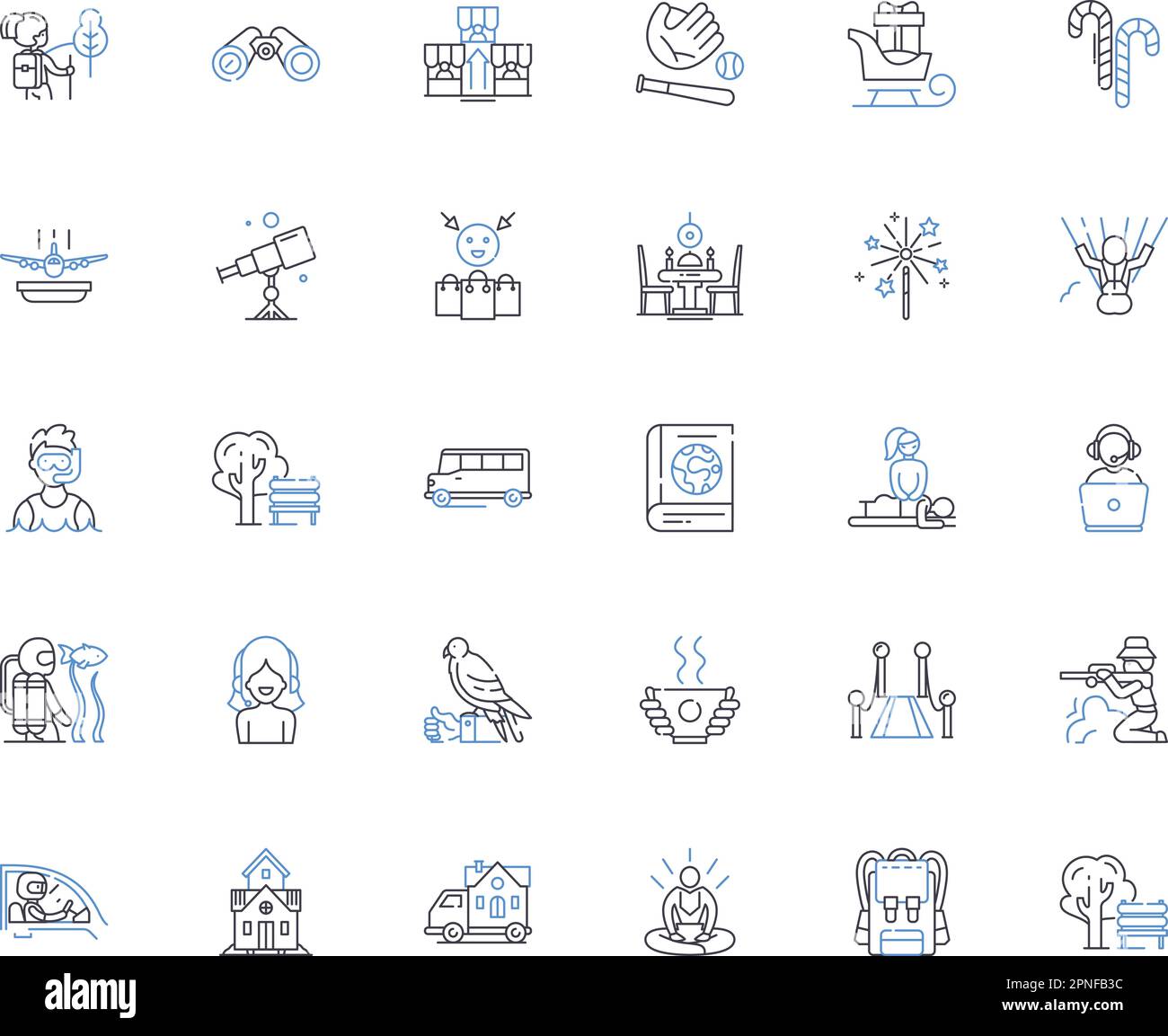 Fun-filled quests line icons collection. Adventure, Questing ...