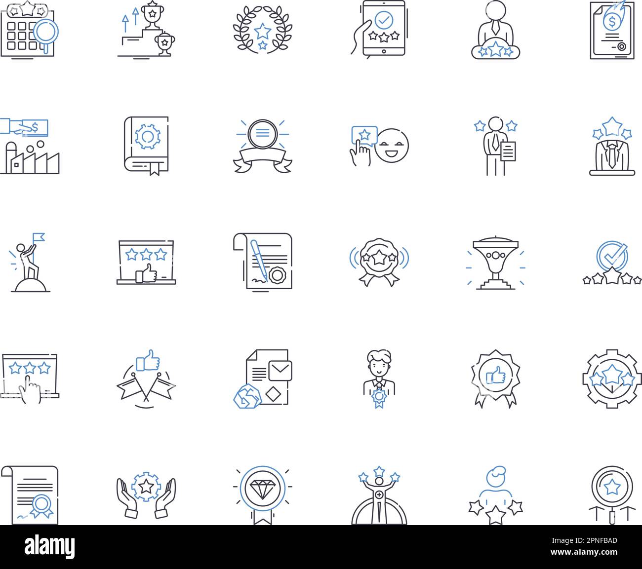 Accolades line icons collection. Recognition, Awards, Applause ...