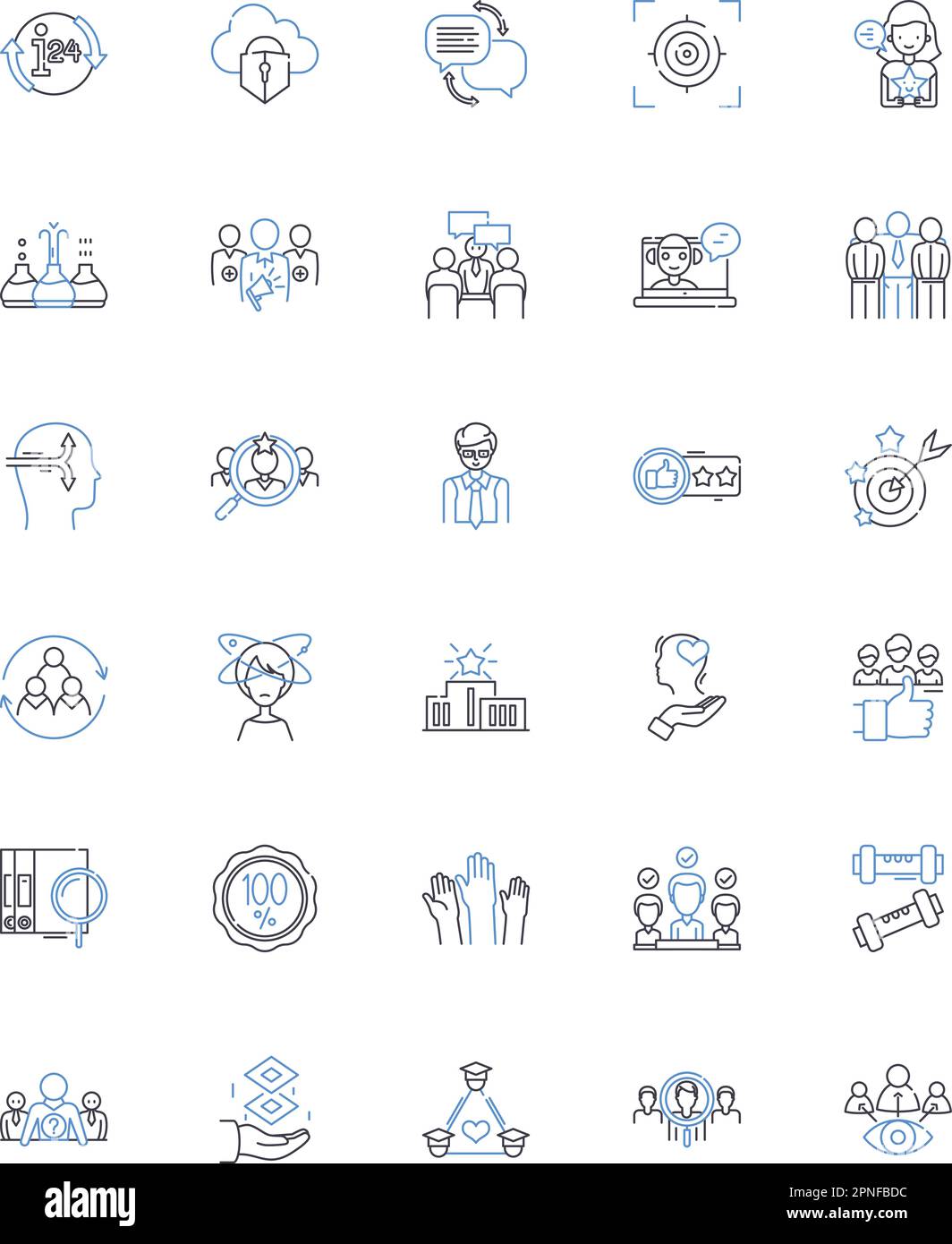 Crew educating line icons collection. Training, Learning, Development ...