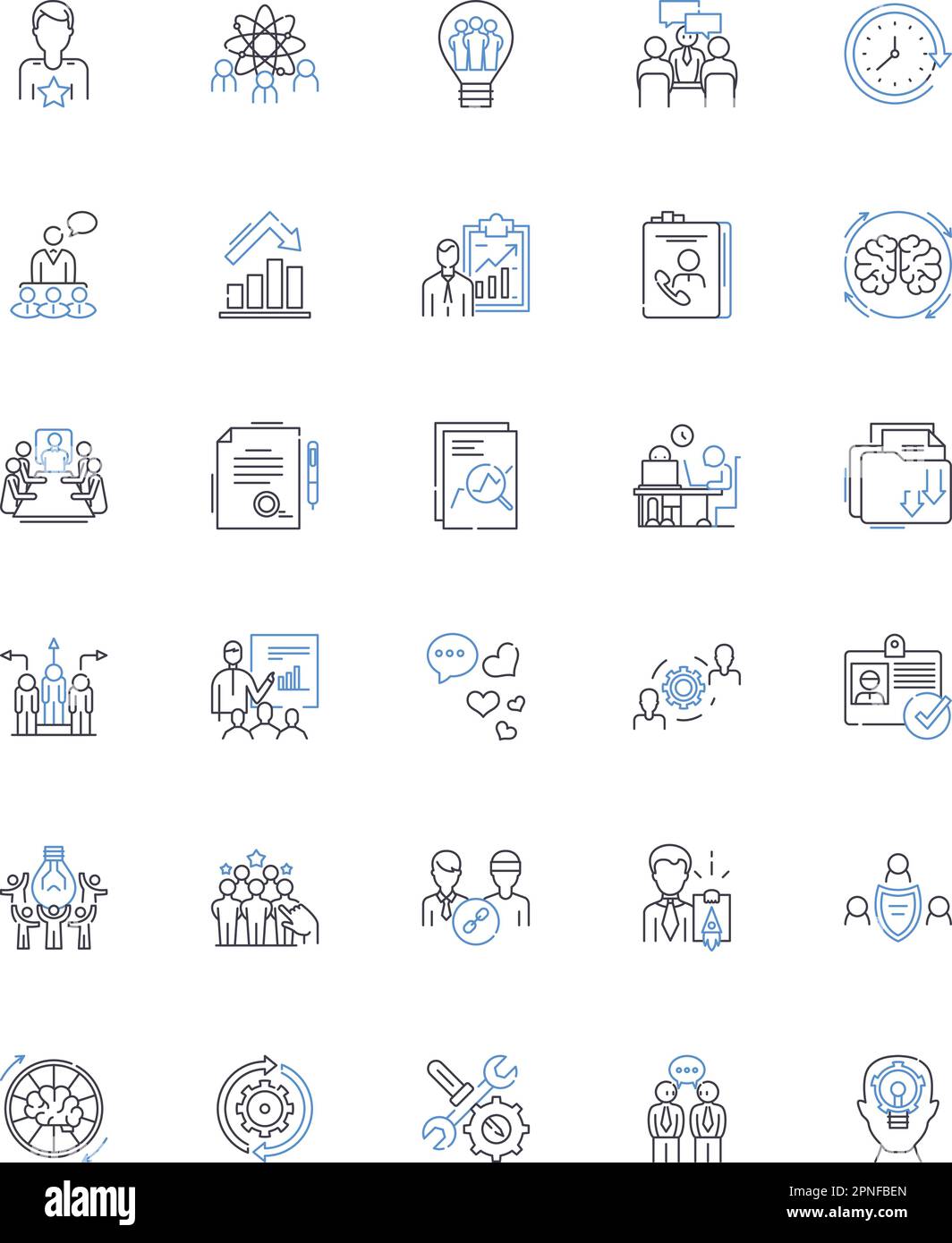 Budget committee line icons collection. Finance, Savings, Planning ...