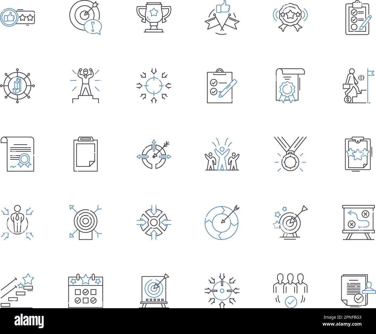 Aims line icons collection. Goals, Objectives, Purposes, Ambitions ... Aims line icons collection. Goals, Objectives, Purposes, Ambitions ...