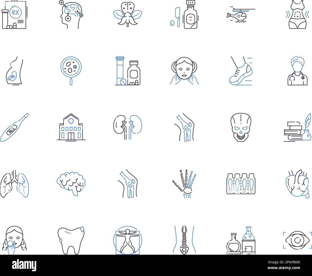 Fitness regimen line icons collection. Strength, Endurance, Cardio ...