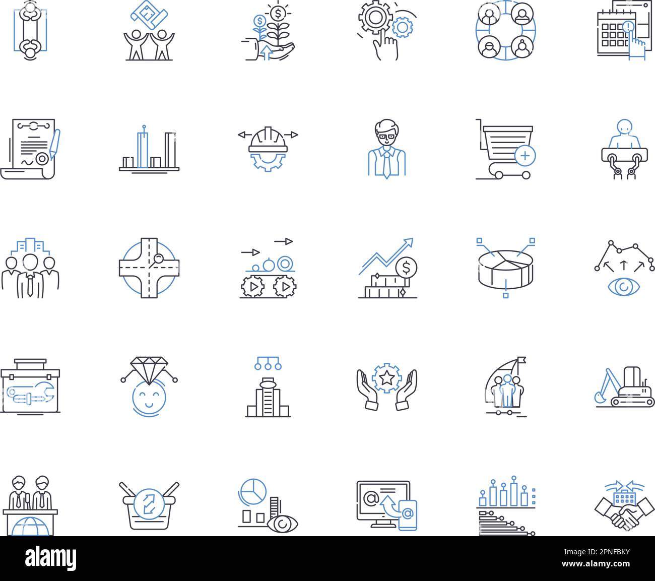 Organizational process line icons collection. Streamlining ... Organizational process line icons collection. Streamlining ...