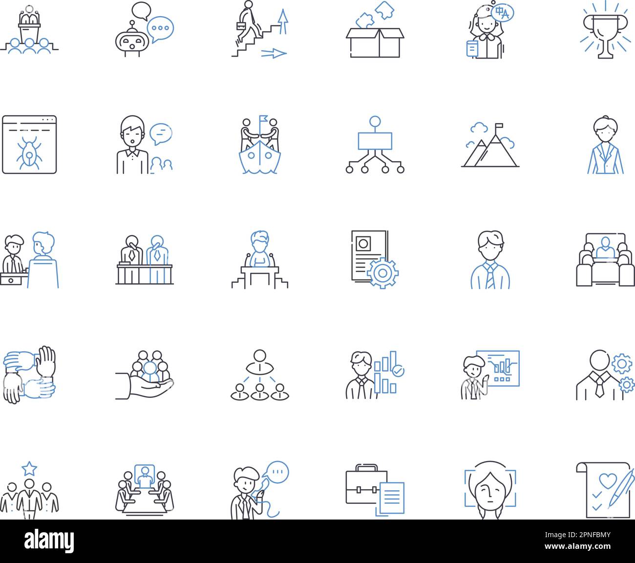 Job advancement line icons collection. Promotion, Career, Growth, Progression, Advancement ...