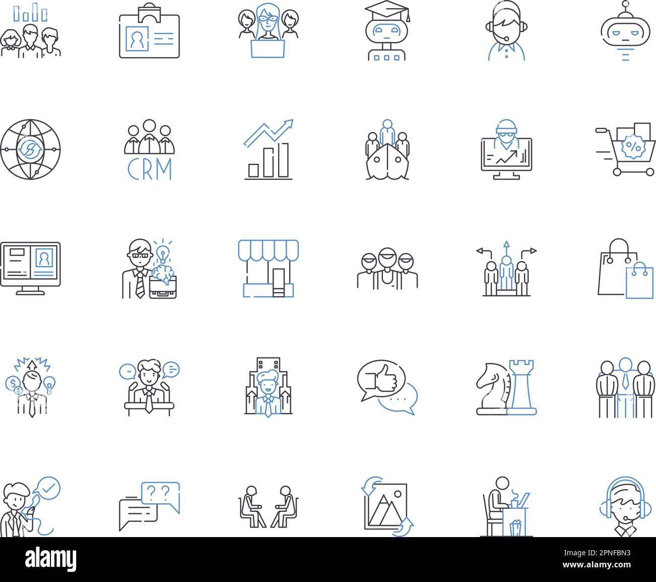 Personal success outline icons collection. Achievement, Ambition ...