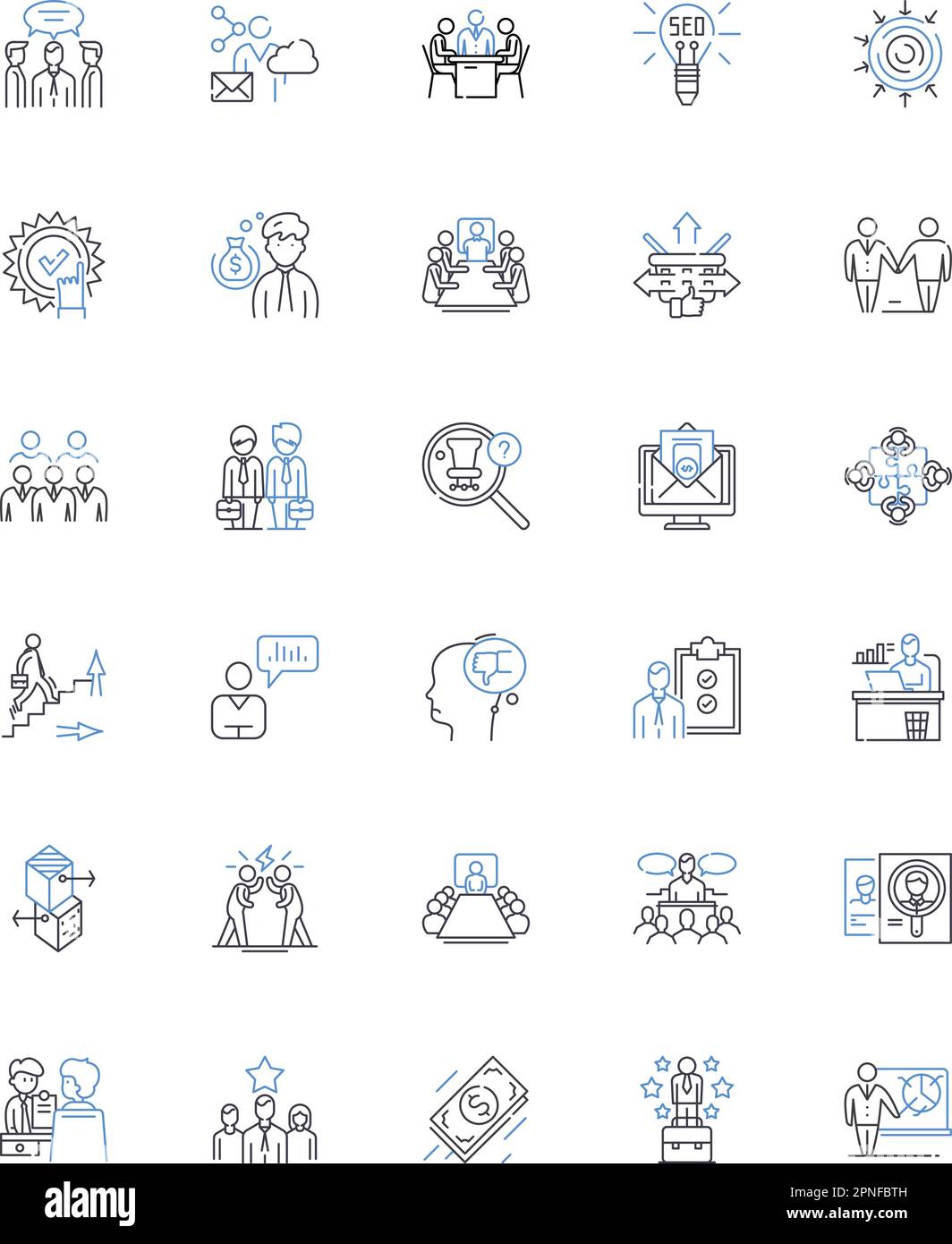 Reputation management line icons collection. Brand, Identity ...