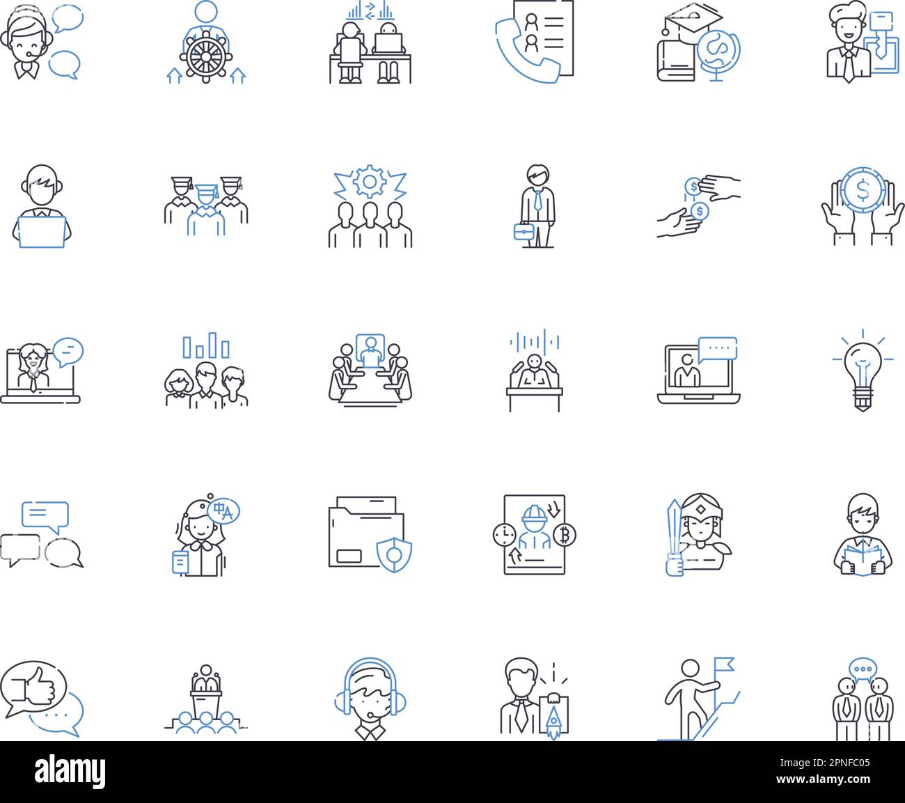 Staff employment line icons collection. Recruitment, Hiring, Onboarding ... Staff employment line icons collection. Recruitment, Hiring, Onboarding ...