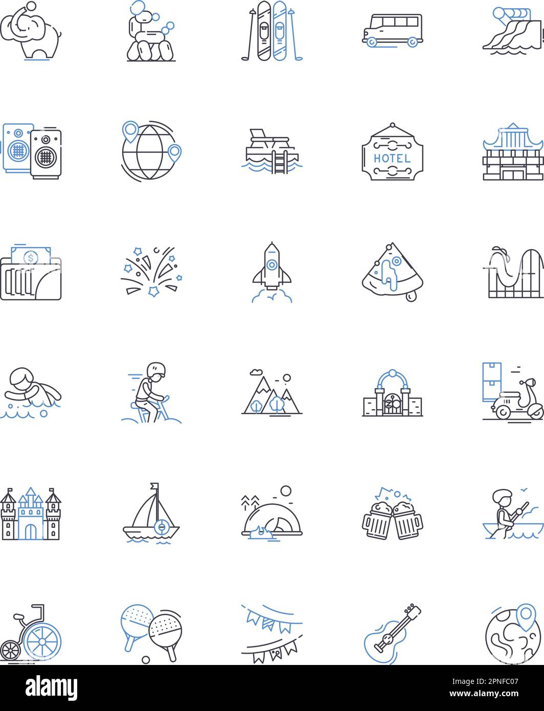 Globetrotting enthusiasts line icons collection. Travel, Adventure ... Globetrotting enthusiasts line icons collection. Travel, Adventure ...