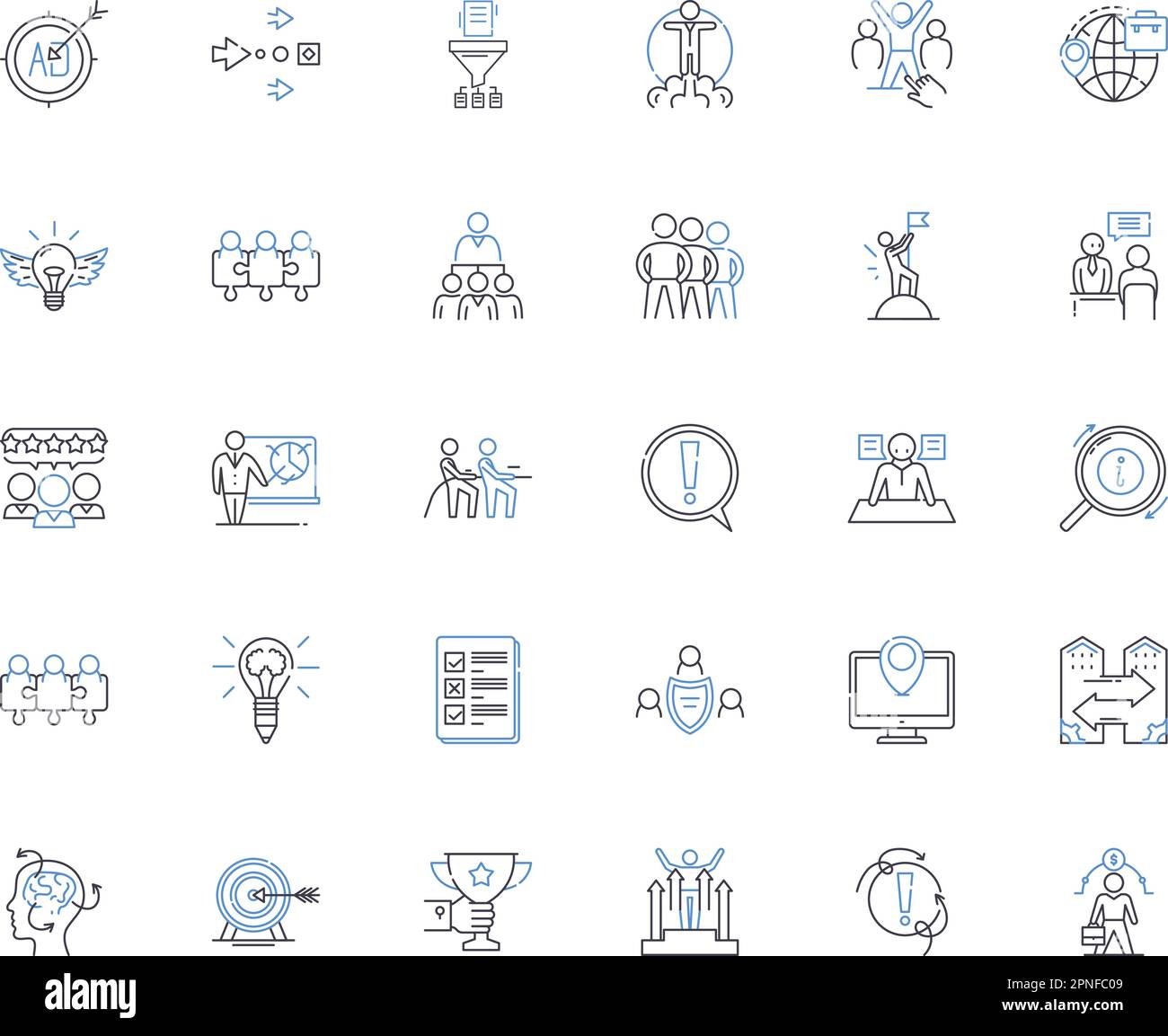Firm development line icons collection. Growth, Strategy, Expansion ...