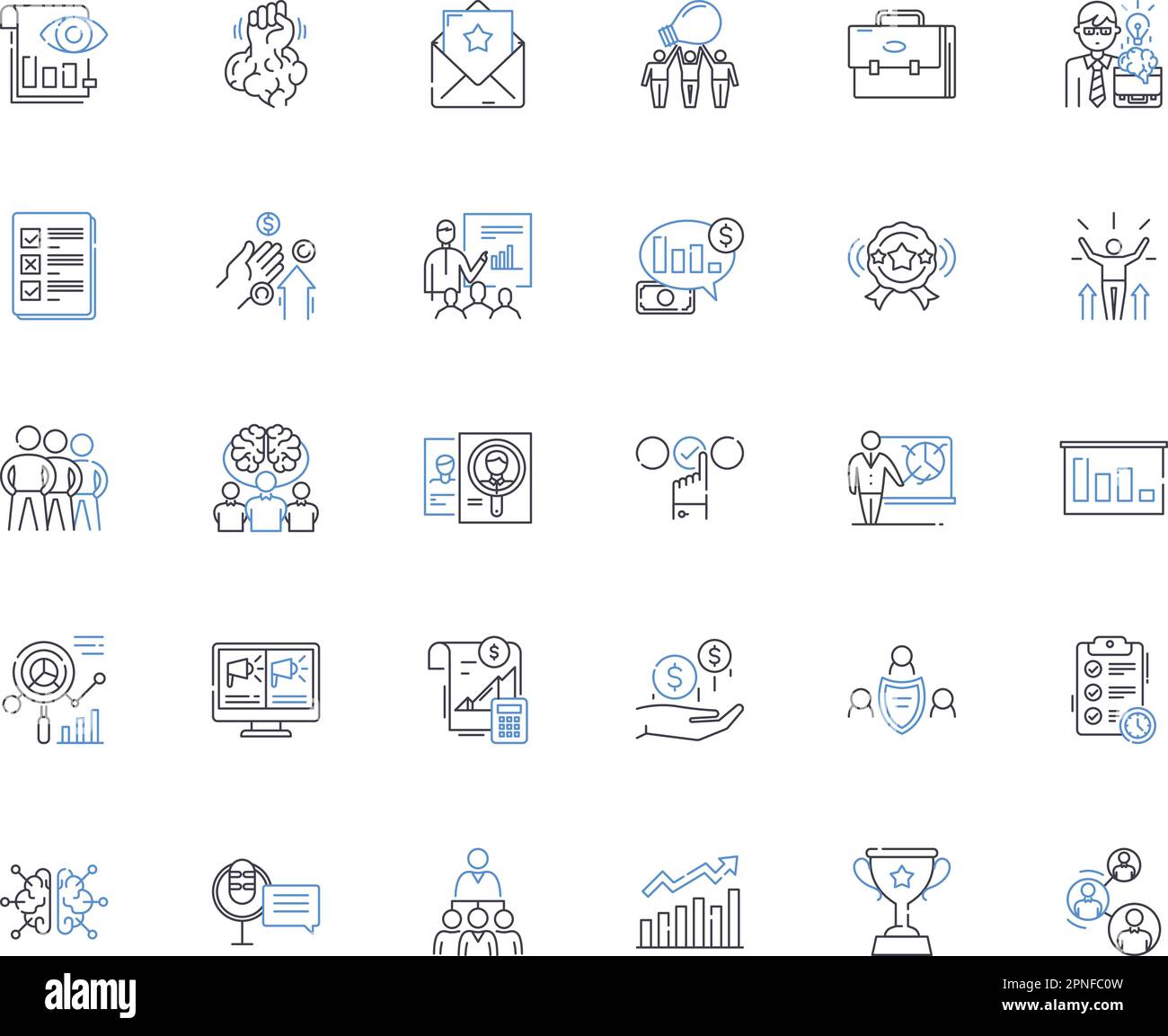 Corporate development line icons collection. Strategy, Growth ...