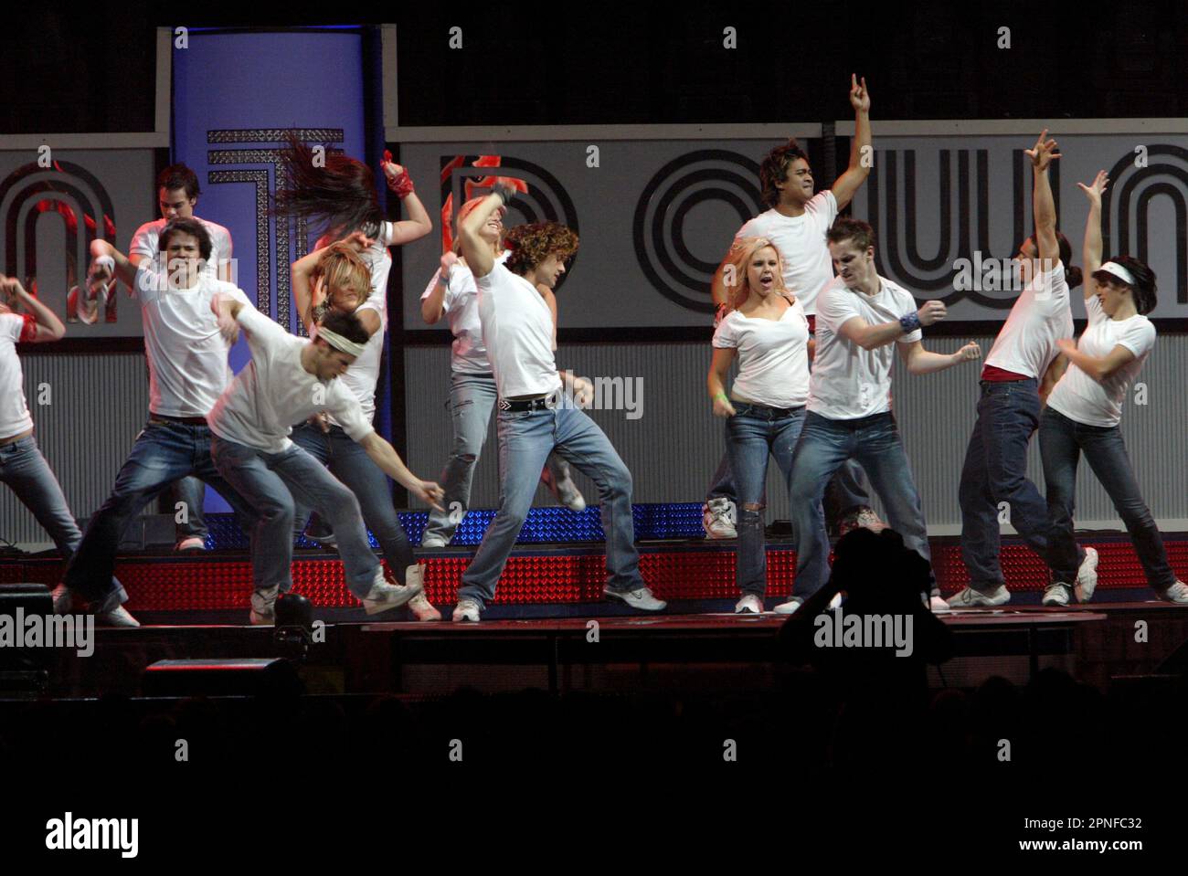 Dancers performing at the Countdown Spectacular in the Acer Arena, a ...