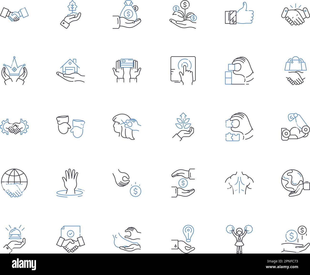 Mitts line icons collection. Gloves, Protection, Warmth, Grip, Leather ...