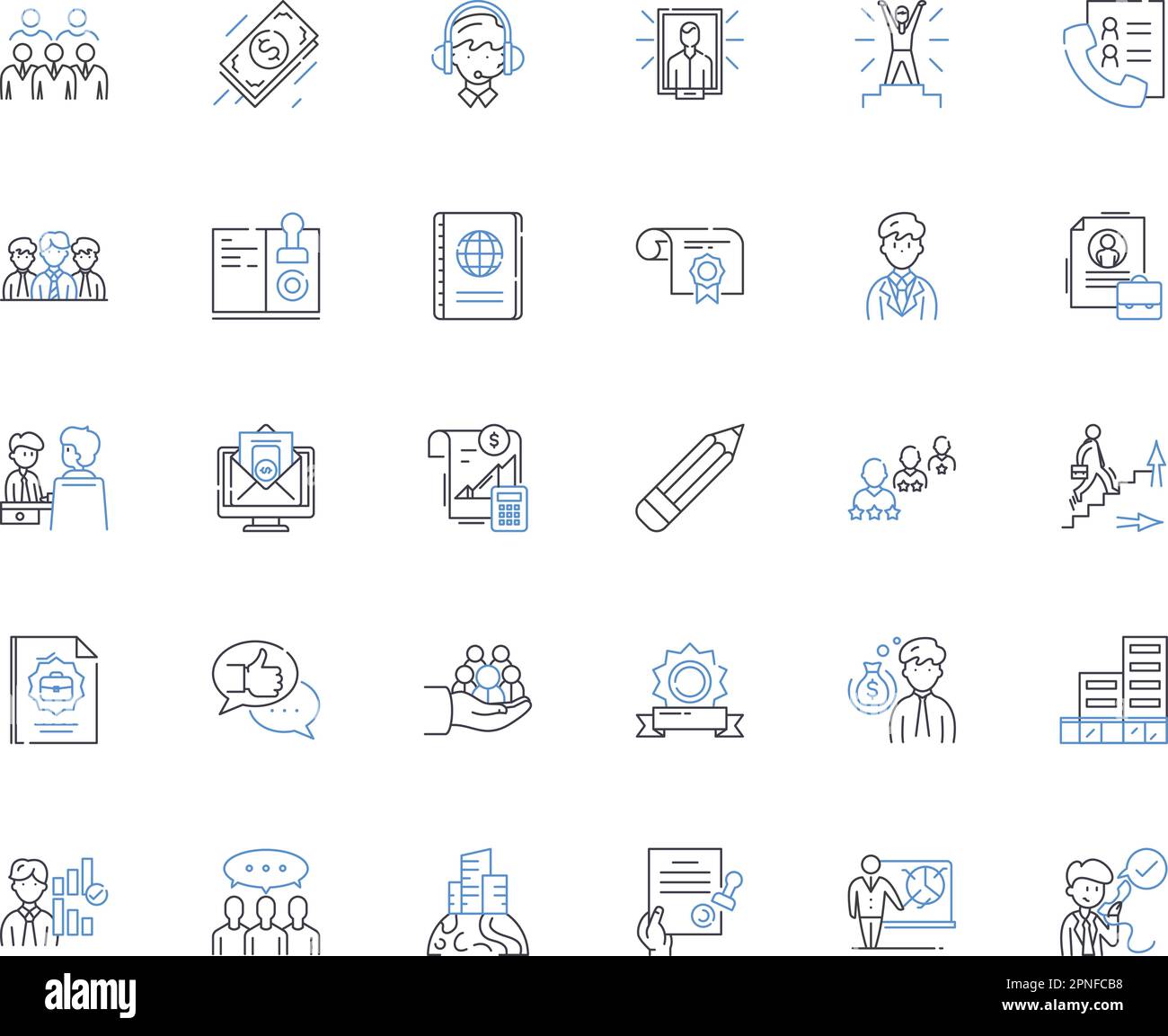 Social Agency line icons collection. Strategy, Content, Engagement ...