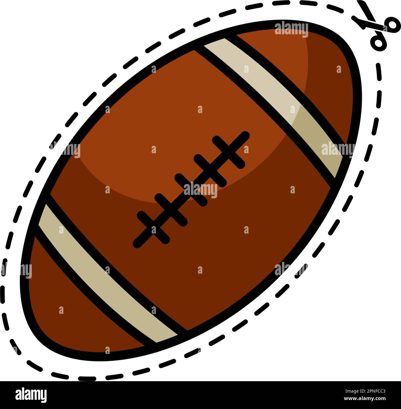 Isolated colored football ball sport icon Vector Stock Vector Image ...
