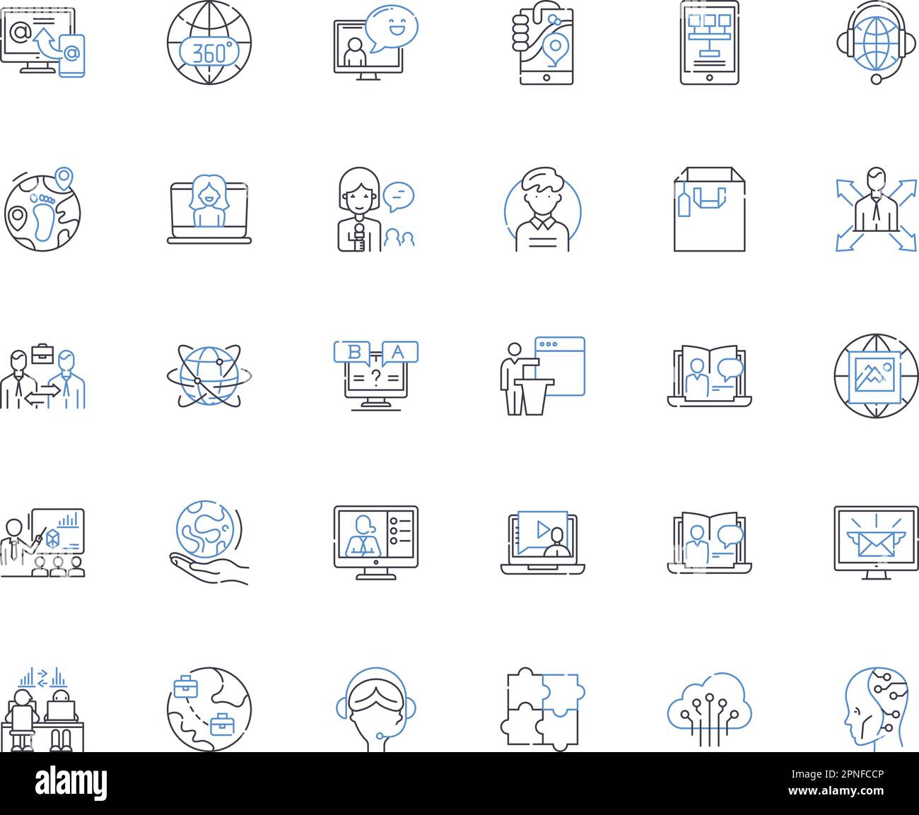 Environmental Science Line Icons Collection Sustainability Ecosystem