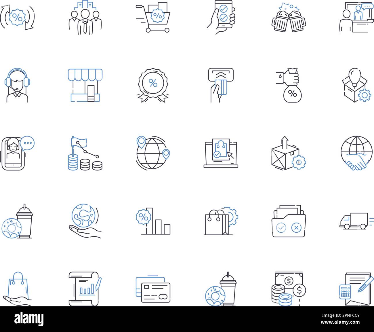 Simple interest line icons collection. Calculation, Finance, Rate, Loan ...