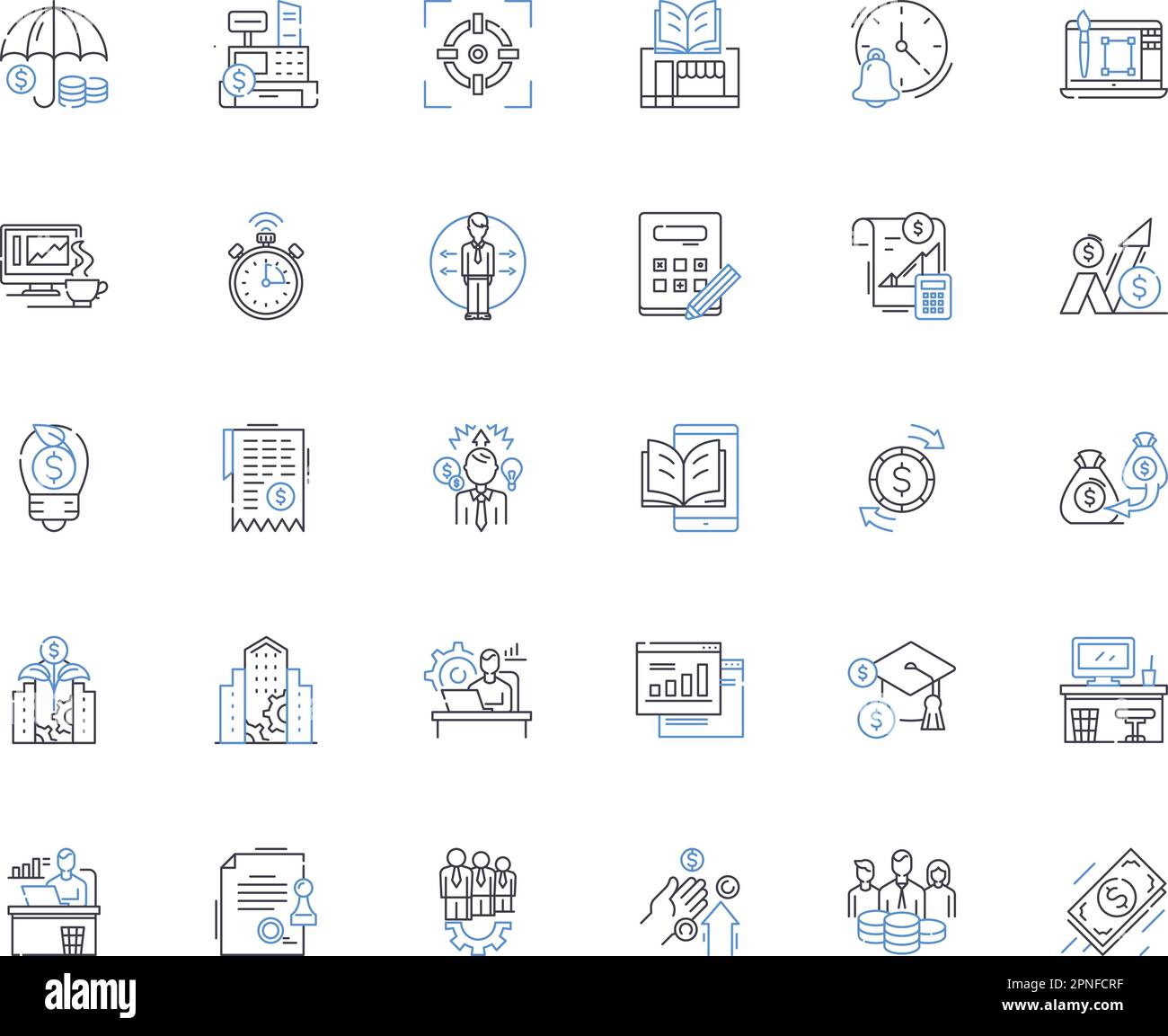 Trade industry line icons collection. Logistics, Commerce, Import ... Trade industry line icons collection. Logistics, Commerce, Import ...