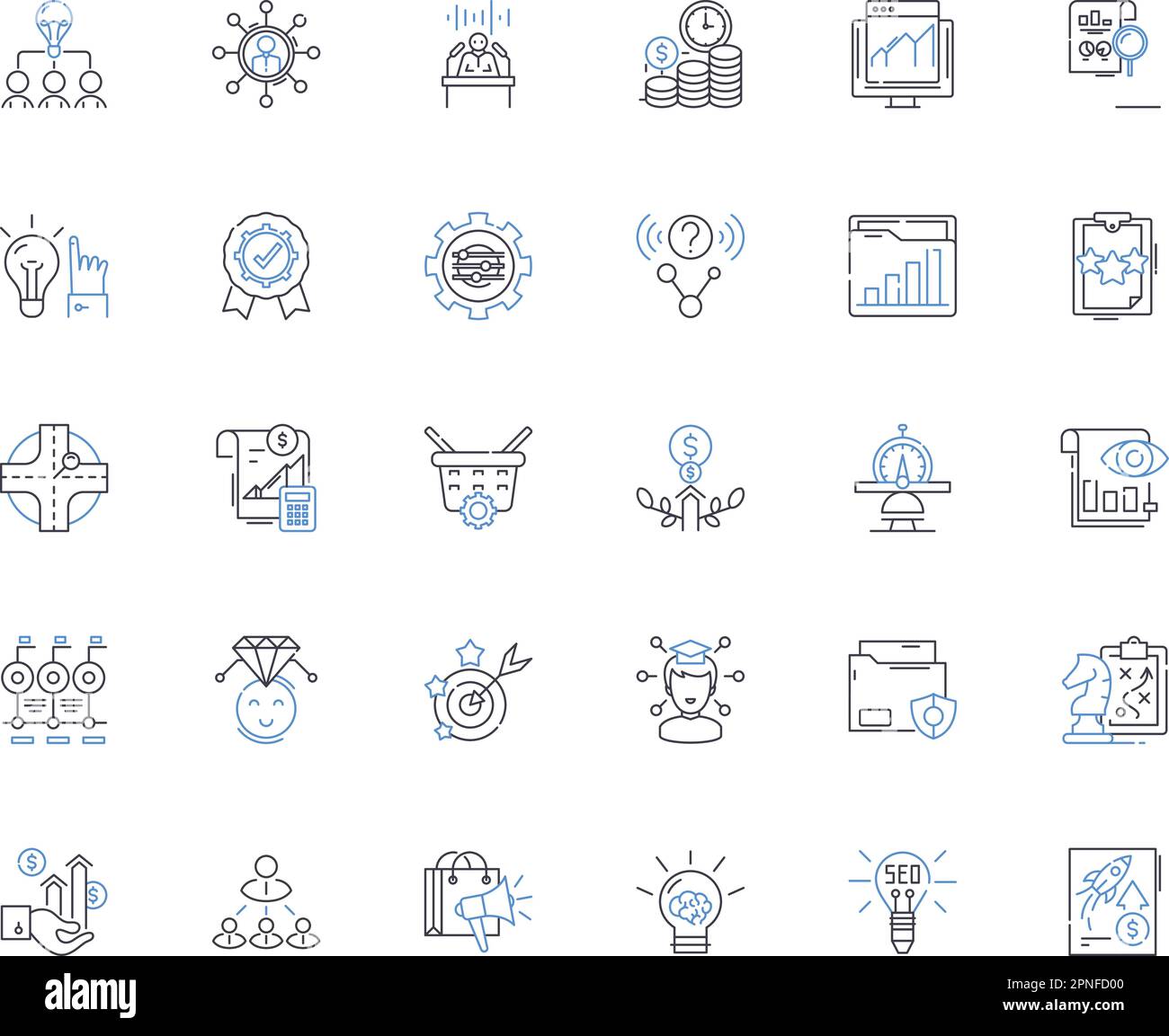 Brand Development line icons collection. trategy, Positioning, Identity ...