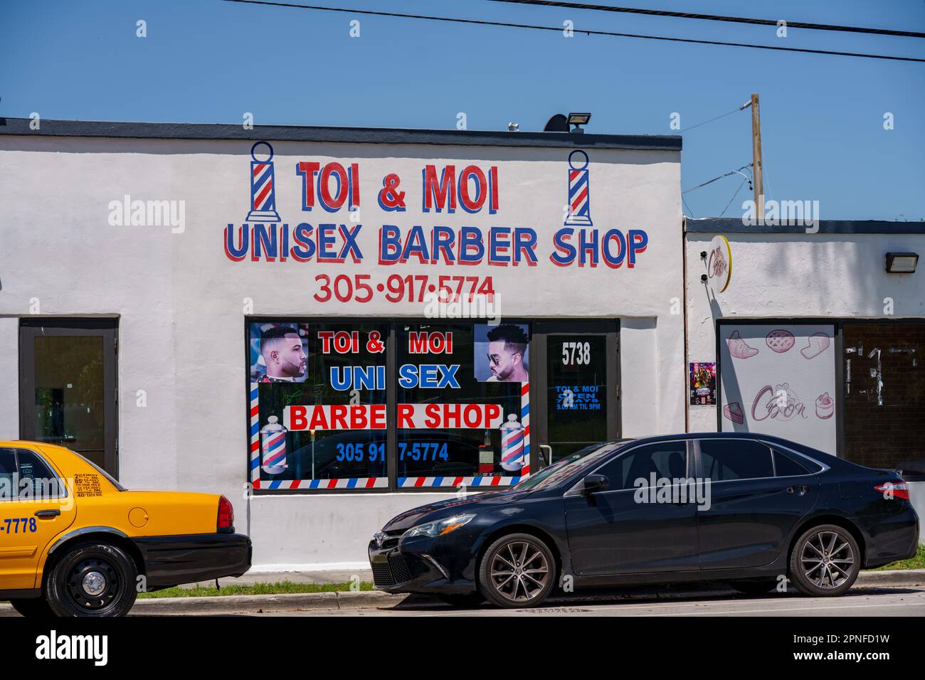 Little Haiti Miami, FL, USA - April 18, 2023: Toi and Moi Unisex Barber ...