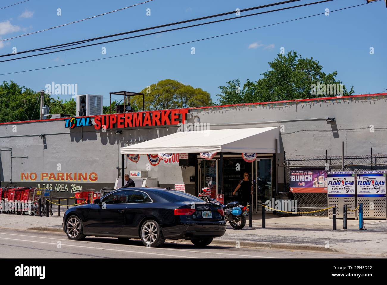 Little Haiti Miami, FL, USA - April 18, 2023: Total Supermarket Little ...