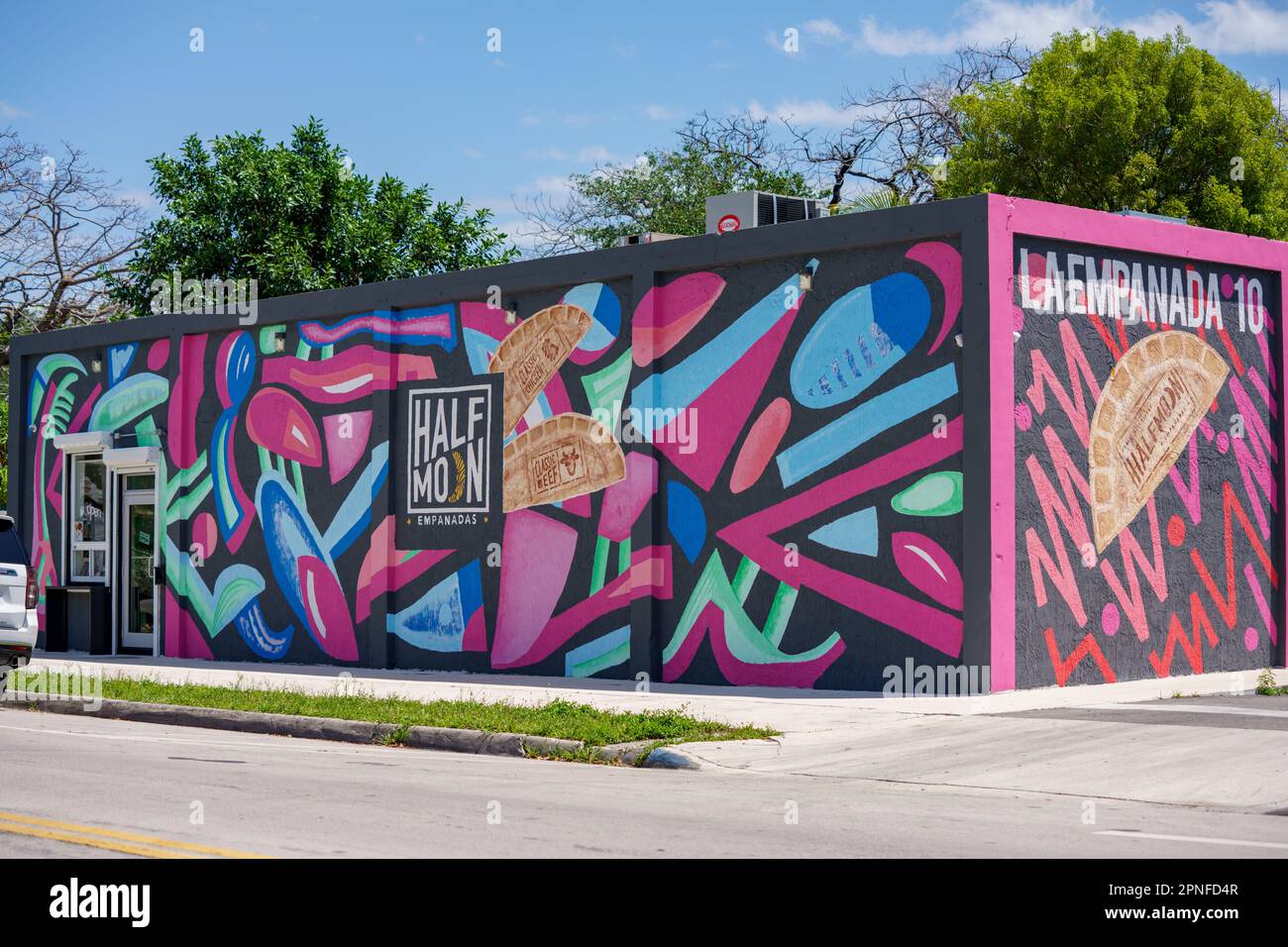 Little Haiti Miami, FL, USA - April 18, 2023: Half Moon Empanadas ...