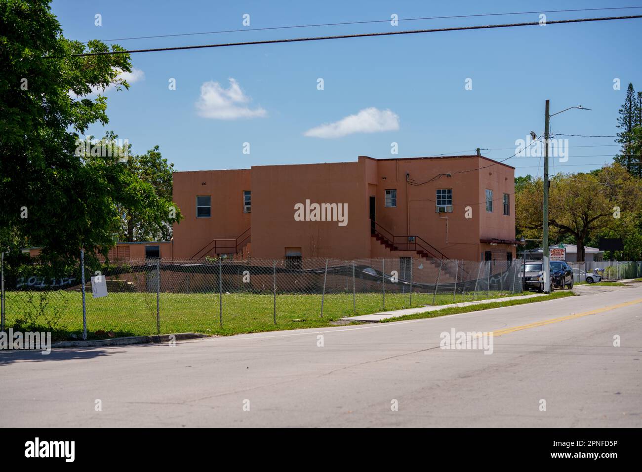 Little Haiti Miami, FL, USA - April 18, 2023: Image of a church ...