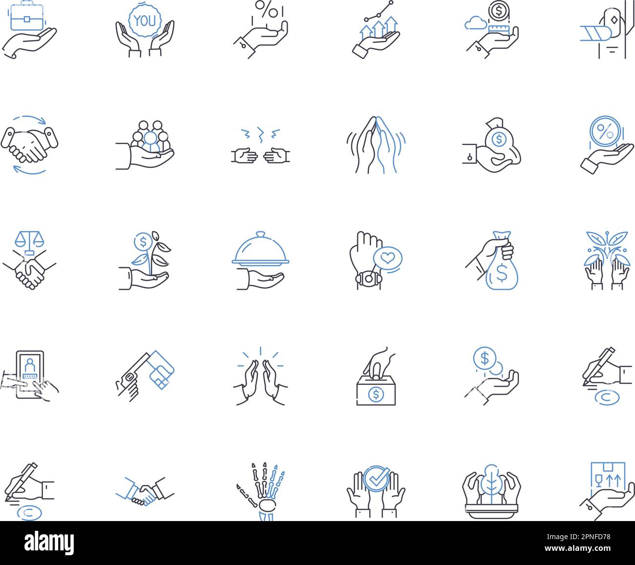 Claws line icons collection. Sharp, Fierce, Powerful, Grasping, Talons ...