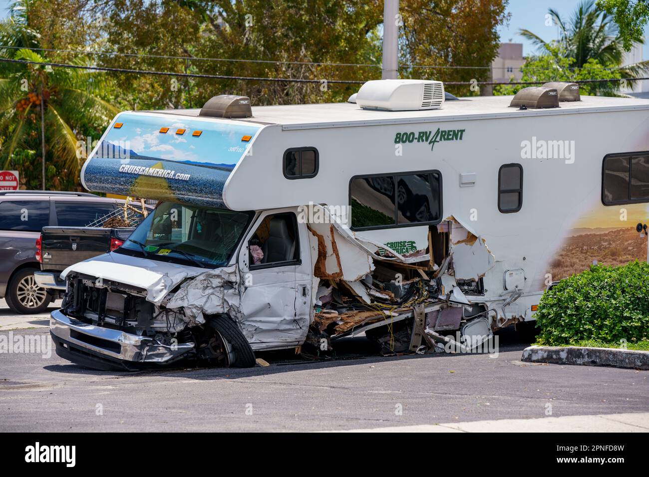 Little Haiti Miami, FL, USA - April 18, 2023: Cruiseamerica rent rv ...