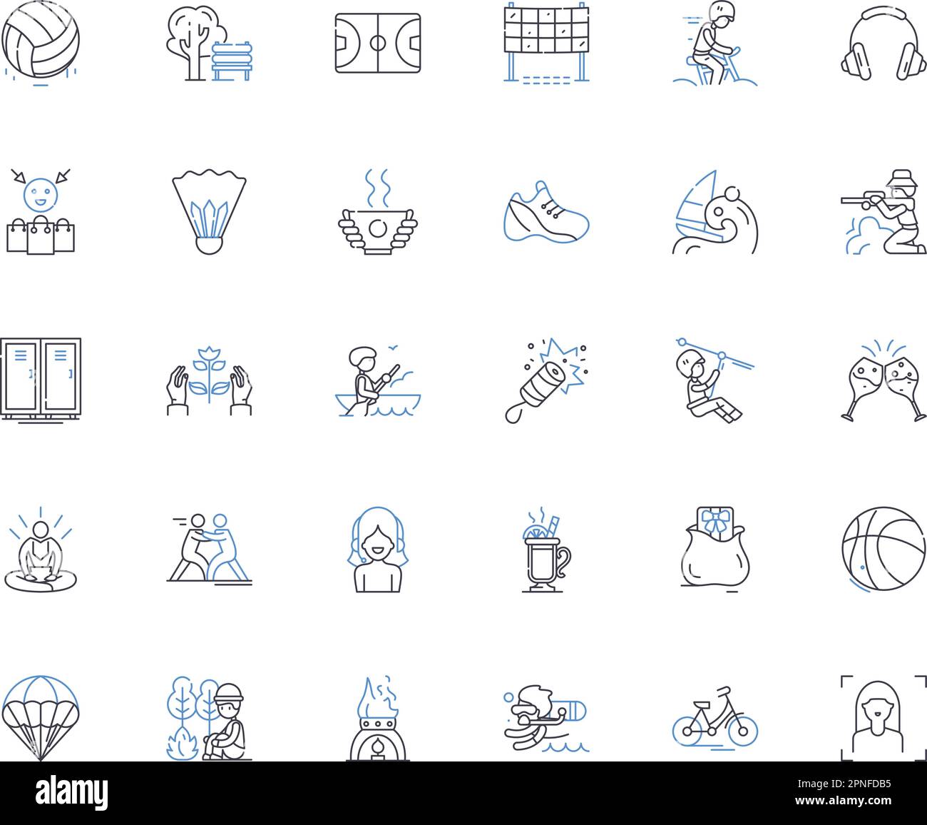 Hobbies line icons collection. Crafting, Painting, Sculpting, Sewing ...