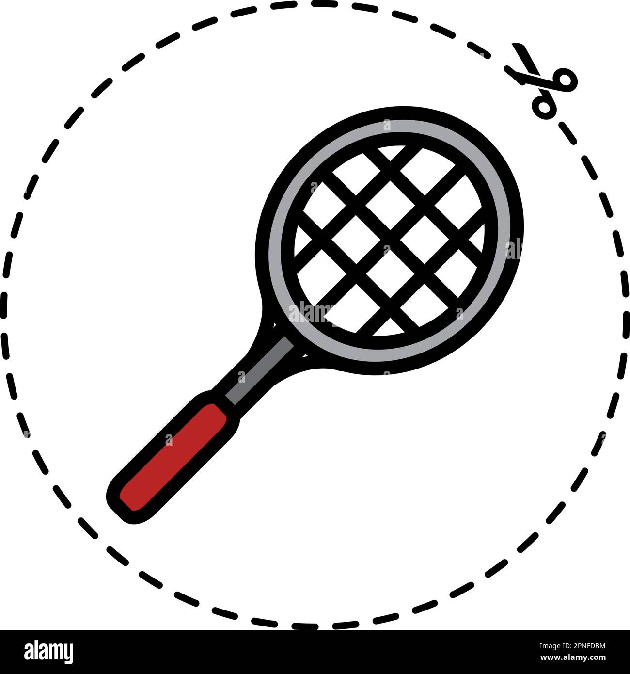 Isolated colored tennis racket sport icon Vector Stock Vector Image ...