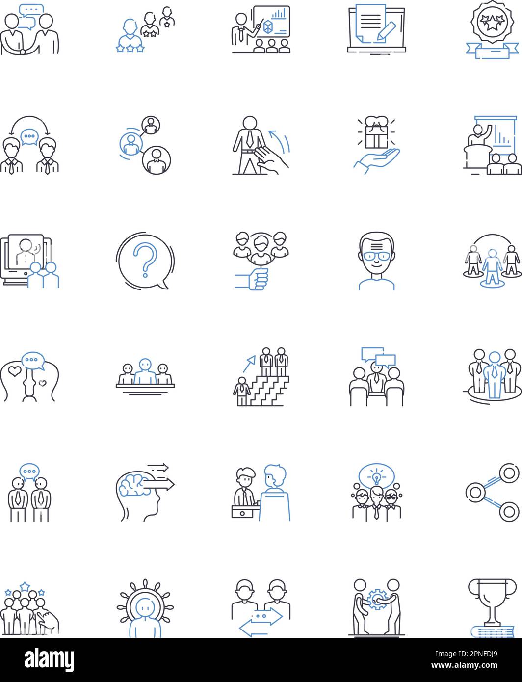 Project organization line icons collection. Planning, Management ...