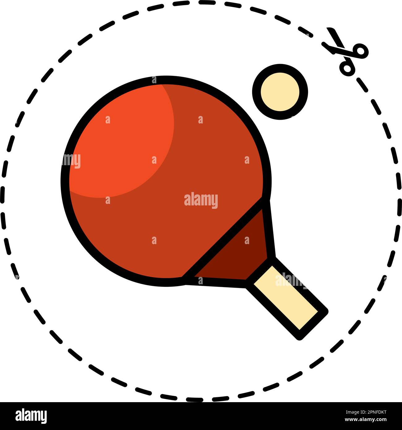 Isolated colored ping pong racket sport icon Vector Stock Vector Image ...