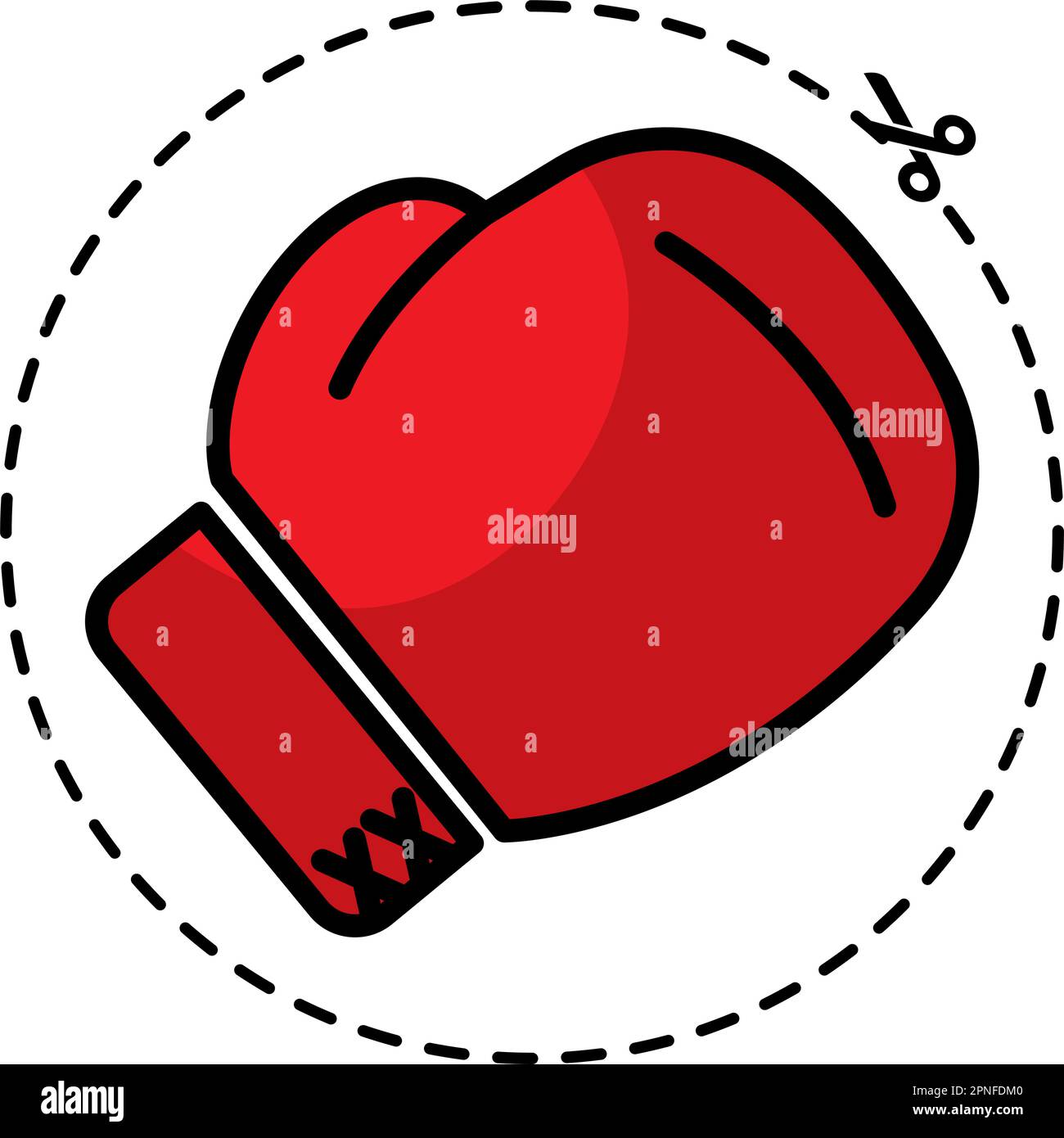 Isolated colored boxing gauntlet sport icon Vector Stock Vector Image ...