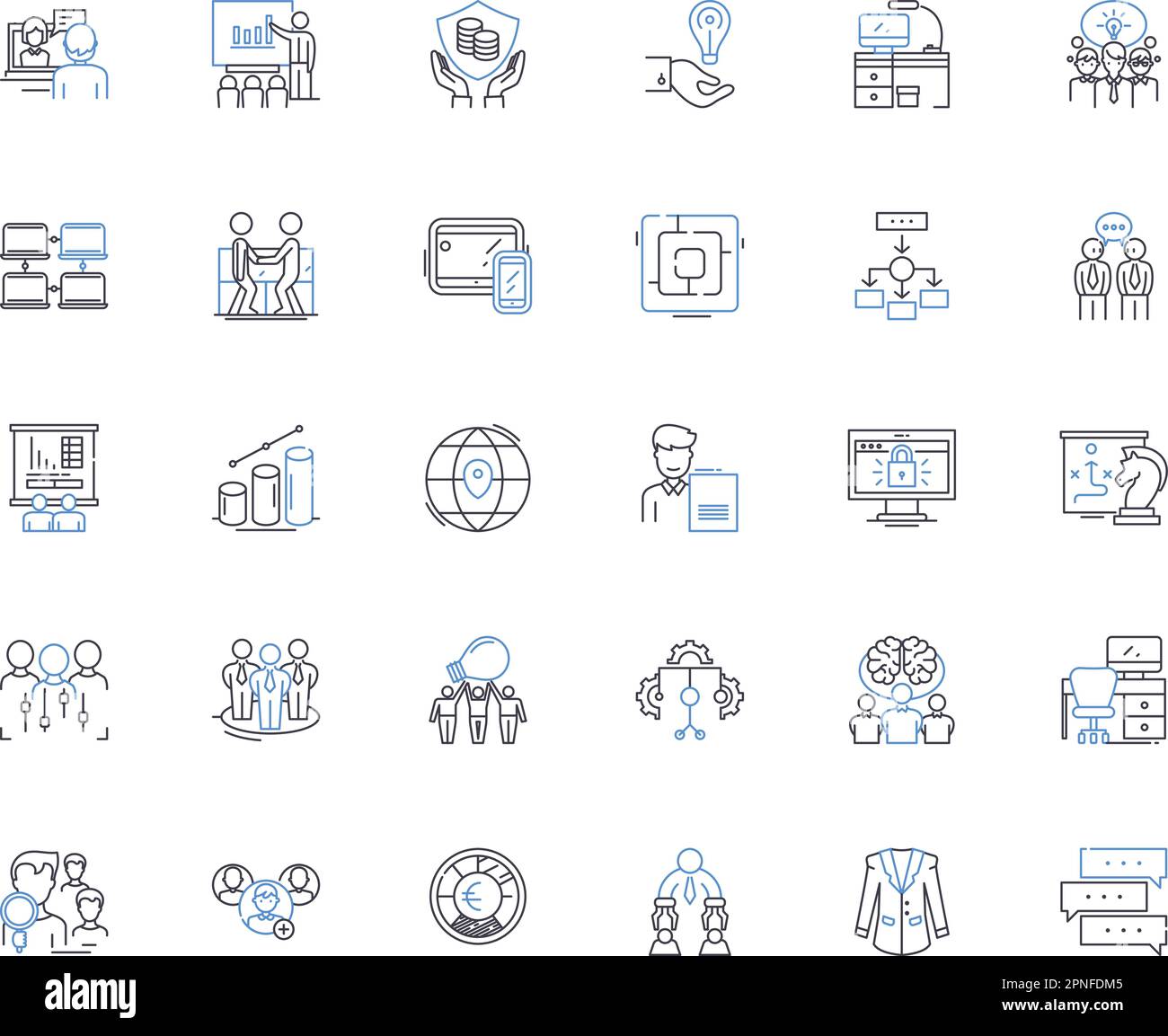 Company summit line icons collection. Conference, Meeting, Assembly ...