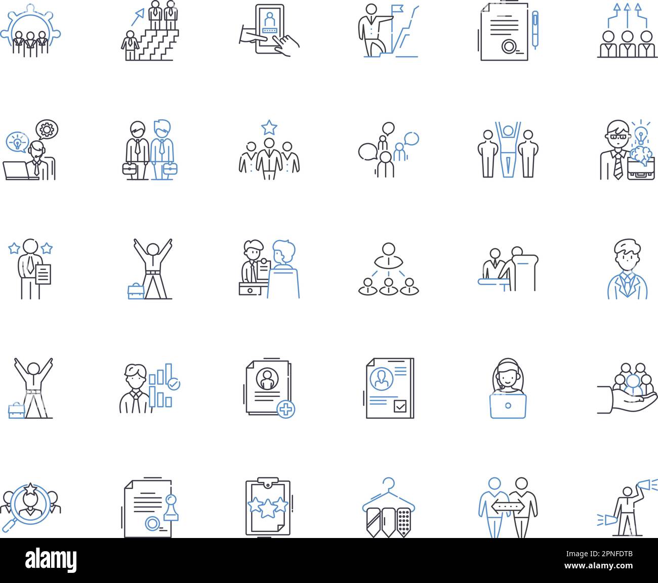 Corporate personnel line icons collection. Staffing, Recruiting, HR, Hiring, Employees ...