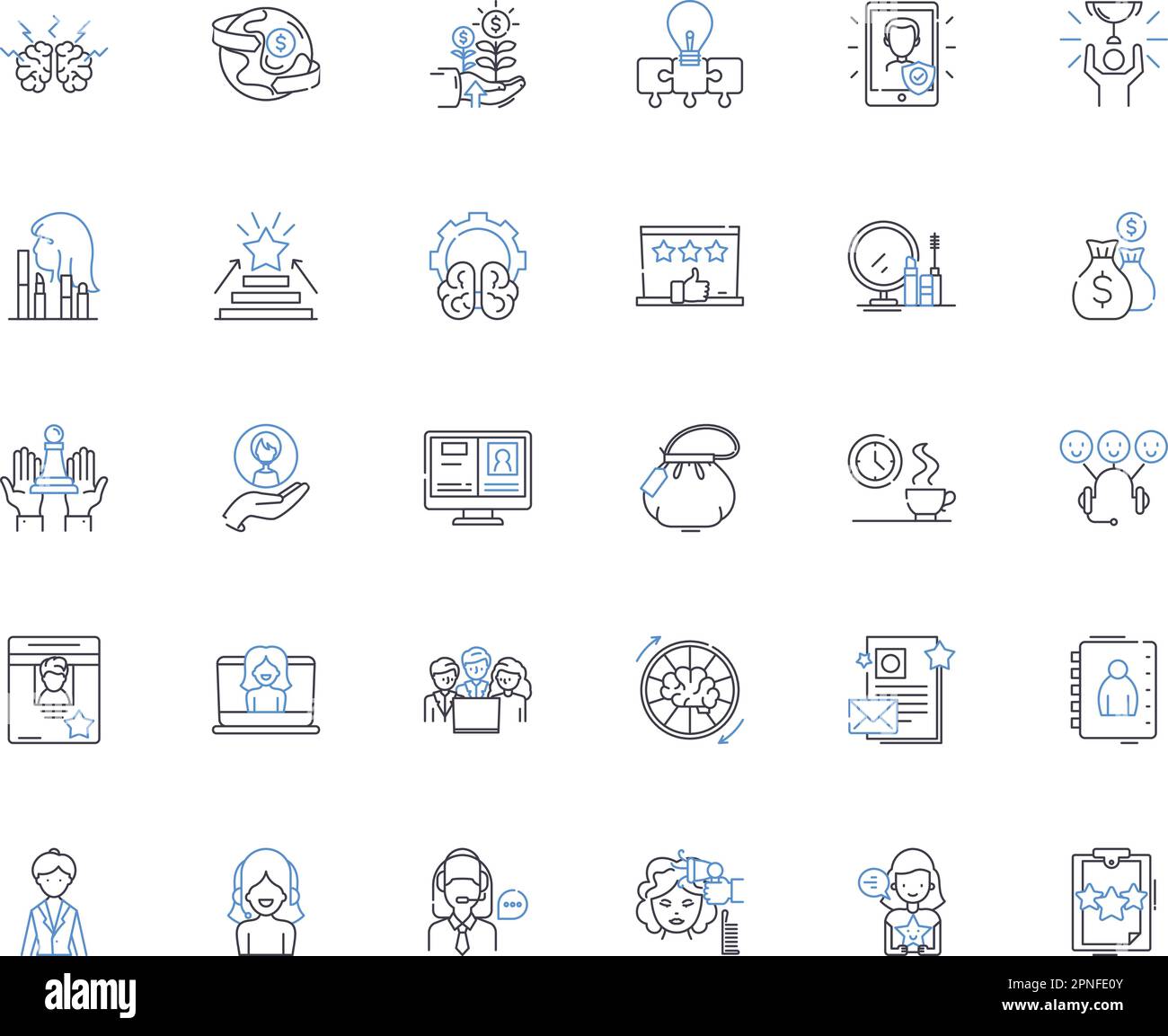 Professionals line icons collection. Experts, Specialists, Skilled ...
